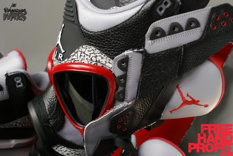 Air Jordan III: Black Cement - Gas Mask by Freehand Profit - Air ...