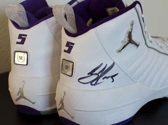 Air Jordan XIX SE: Jalen Rose Autographed/Game Worn Toronto Raptors PE ...