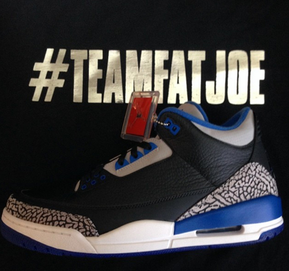 Fat Joe Showcases Air Jordan 3 Retro "Sports Blue" - Air Jordans ...