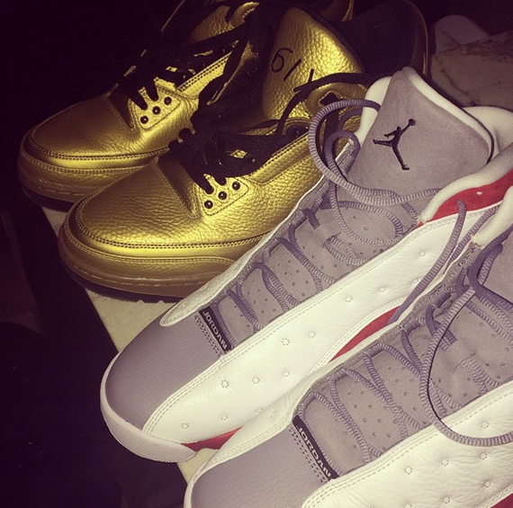 Drake Showcases His Air Jordan 3 "Gold" PE - Air Jordans, Release Dates ...