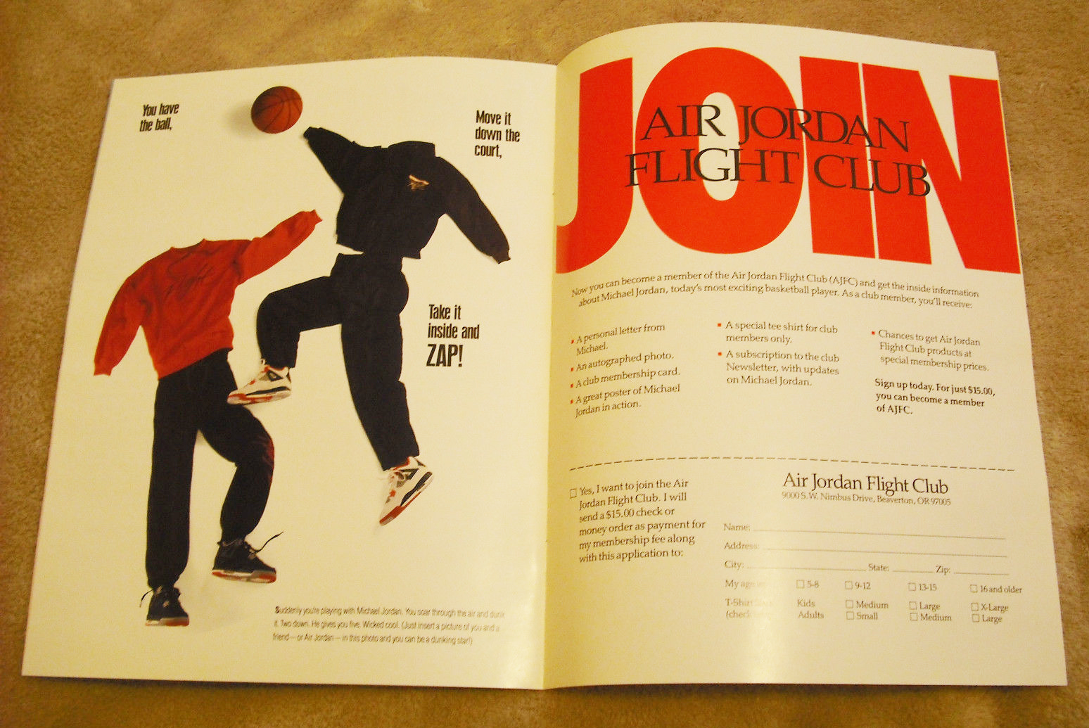 Vintage Gear: 1st Air Jordan Flight Club Newsletter - 1989 - Air ...