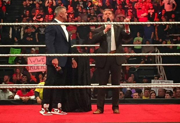 Jordan Brand Gifted Shane McMahon Sneakers For WWE Monday Night Raw ...