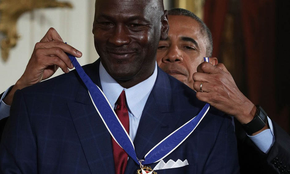 President Obama Presents Michael Jordan With The Medal Of Freedom - Air ...